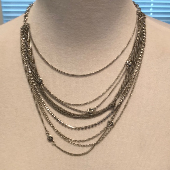 Jewelry | Silvertone Multitier Necklace | Poshmark